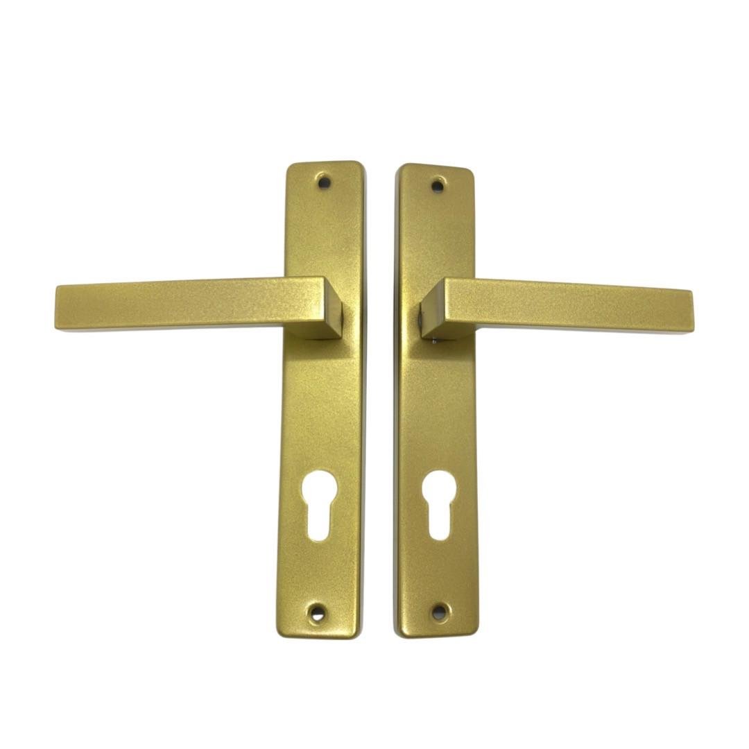 ᐉ Дверні ручки на планці для замка 85 мм Золотий • Краща ціна в Києві ...