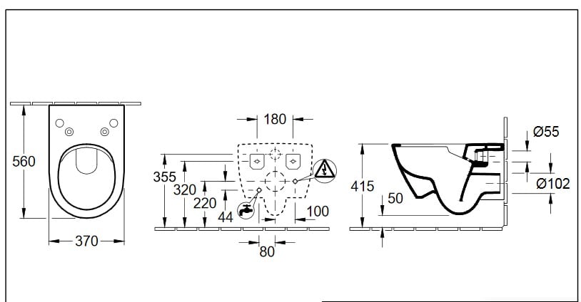 ᐉ Унітаз підвісний Villeroy & Boch Subway 2.0 безободковий (5614R201 ...
