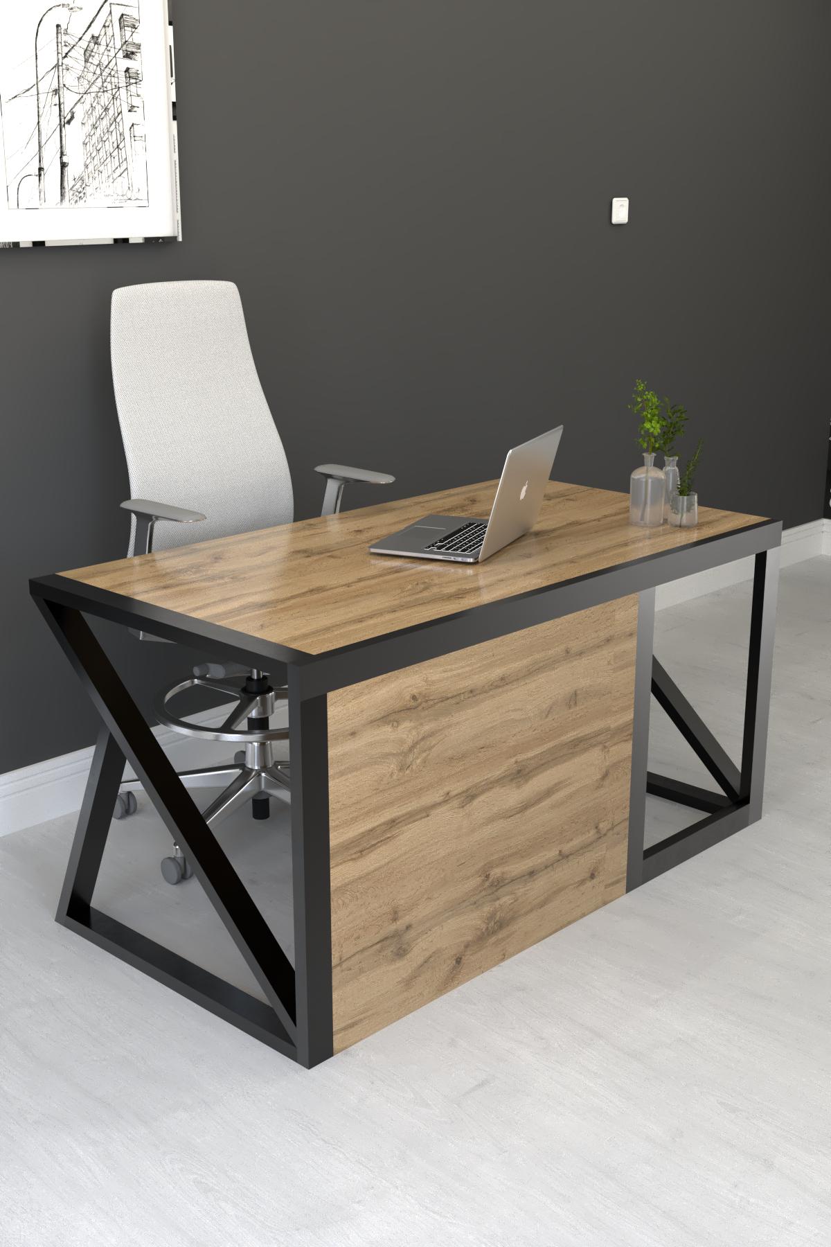 ᐉ Стол руководителя EcoLoft Эрмонт DSP-1281-1 в стиле лофт Дуб Аппалачи ...