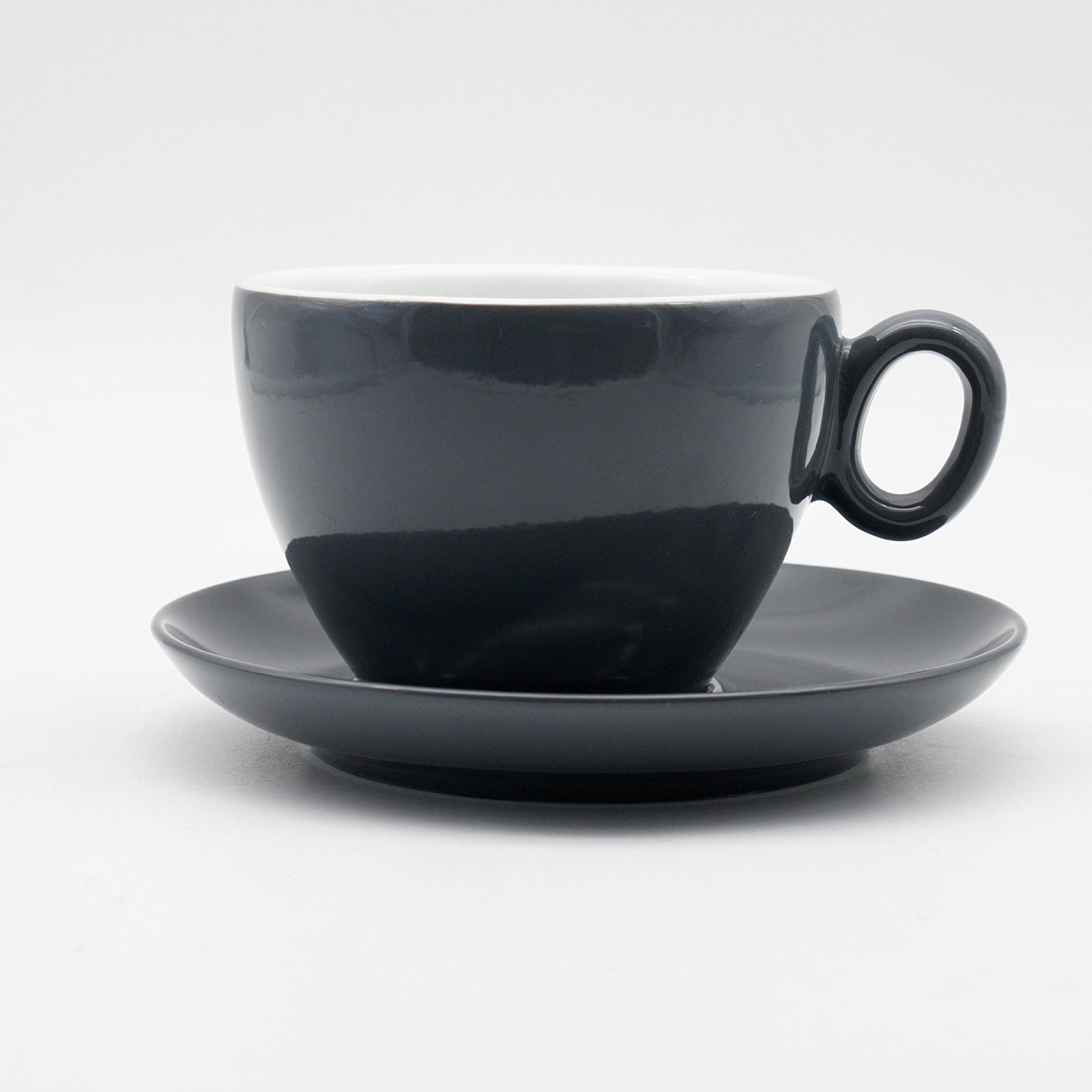 Чашка та блюдце INKER Luna 350 мл Dark grey • Краща ціна в Києві ...
