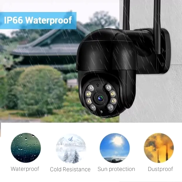 ᐉ Уличная камера Ip Wifi 3mp Ip66 видеонаблюдения Ptz А8 с удаленним