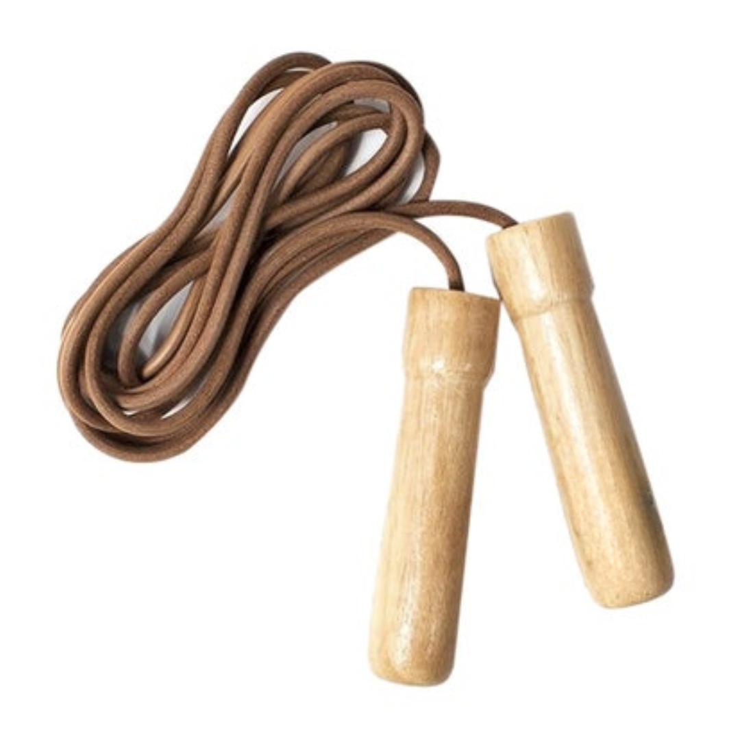 ᐉ Скакалка York Fitness Leather Skip с деревянными ручками (3702 ...