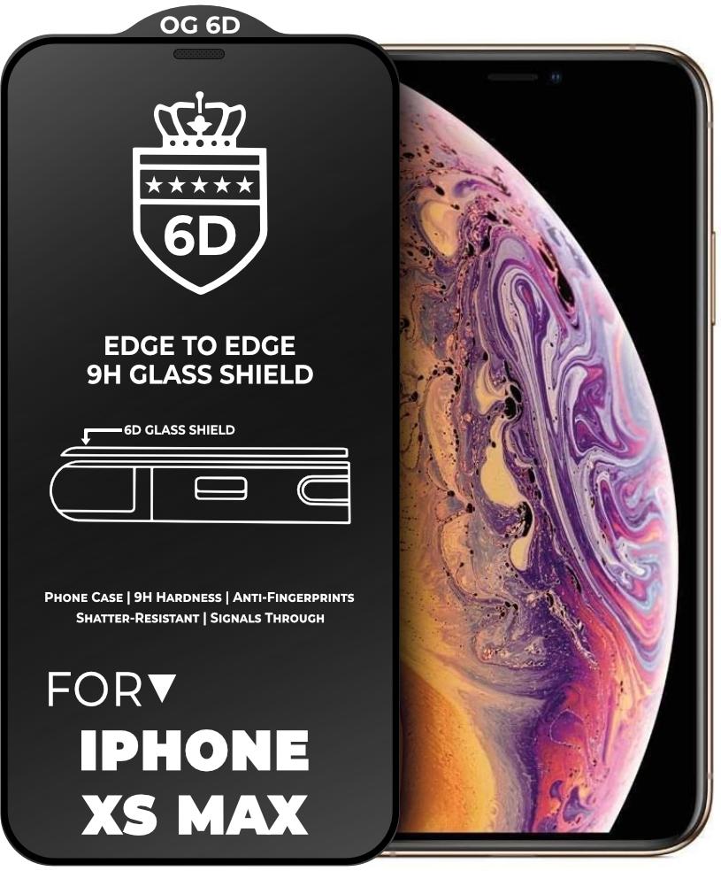 ᐉ Защитное стекло 6D OG Crown iPhone XS Max Black (18981)