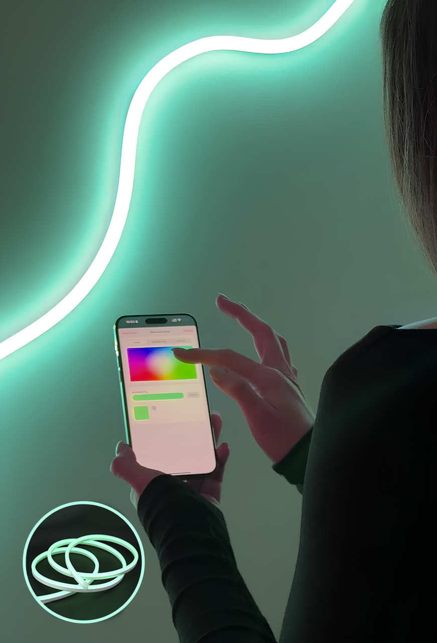 ᐉ Неонова стрічка LED Smarti Neon Rope 3 м RGB Apple HomeKit • Краща ...