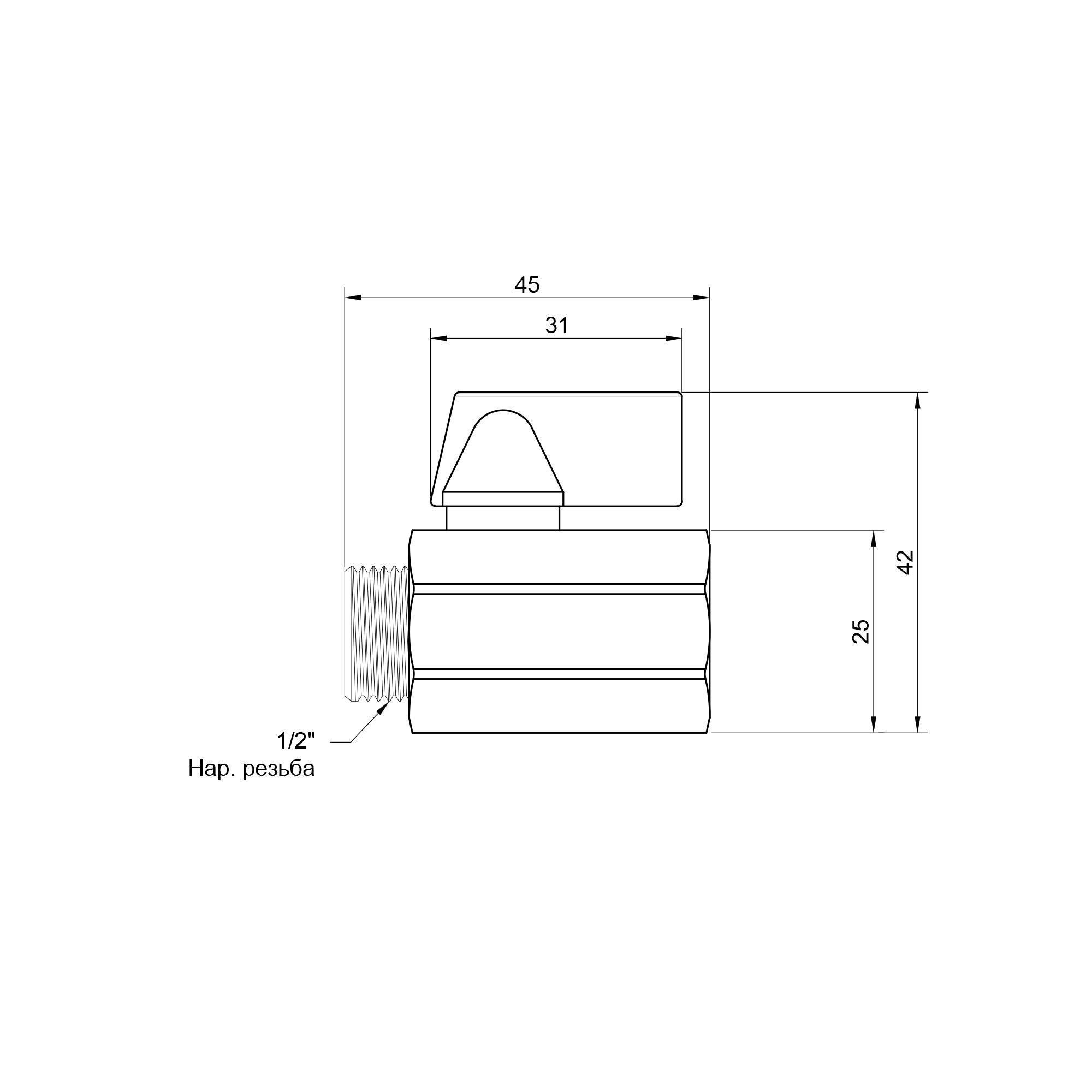 ᐉ Кран кульовий SD Plus mini 1/2" ВН (SD188W15) • Краща ціна в Києві ...