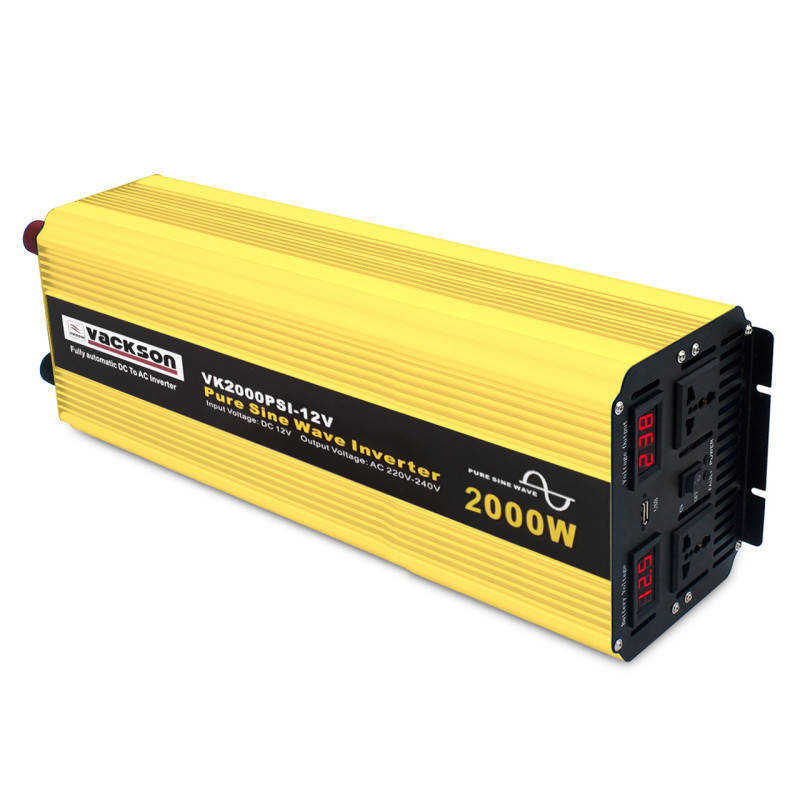 ᐉ Автомобильный инвертор VACKSON VK2000PSI-12V ЧИСТЫЙ СИНУС/USB и 2 ...
