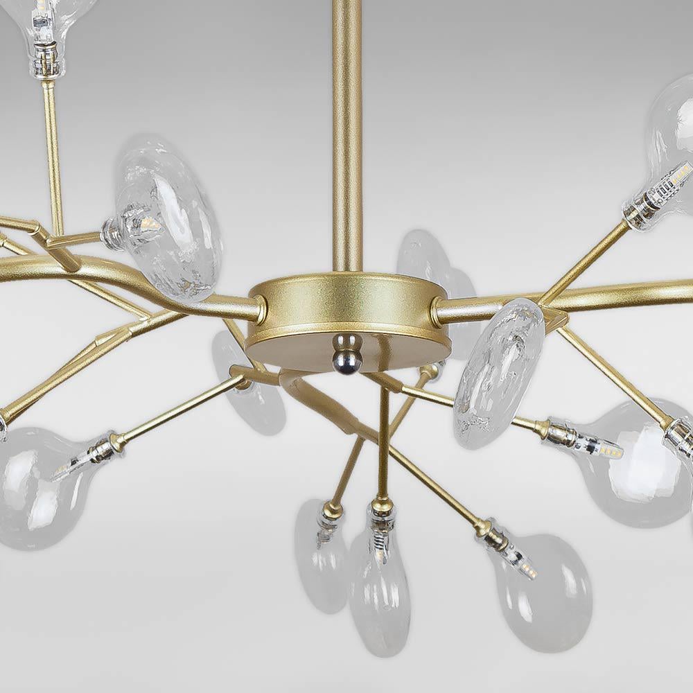 ᐉ Люстра стельова молекула Light House LS-17126-27 GD+CL Золотий ...