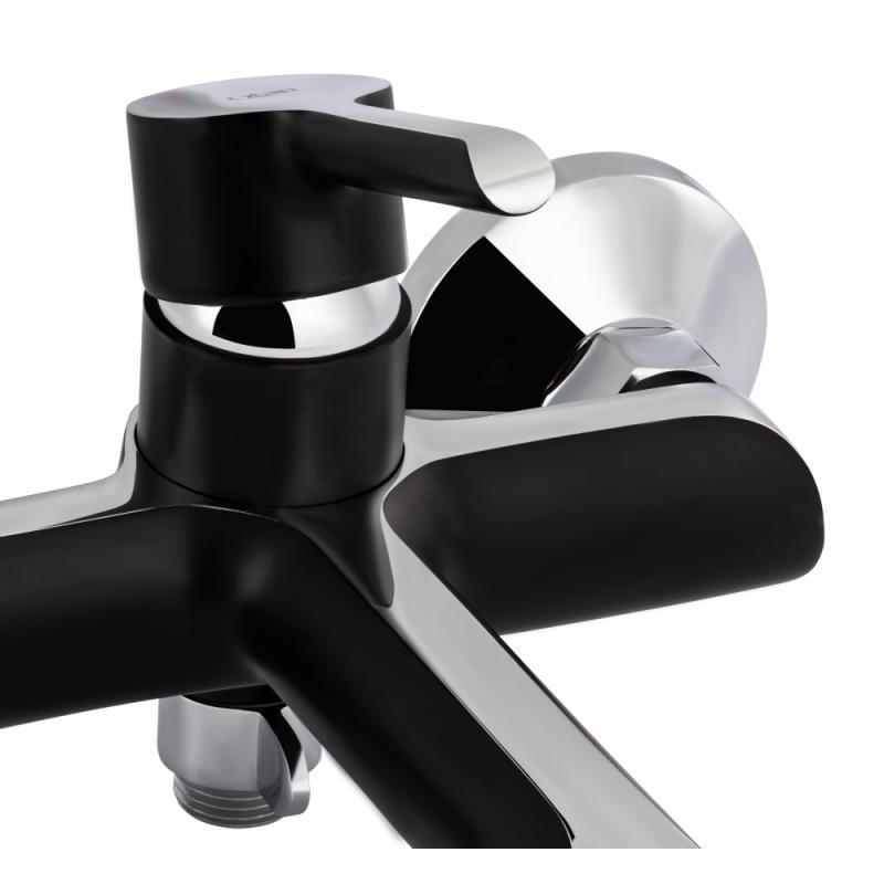 ᐉ Смеситель для ванны короткий излив Qtap Grand 006 Black (k35 ...