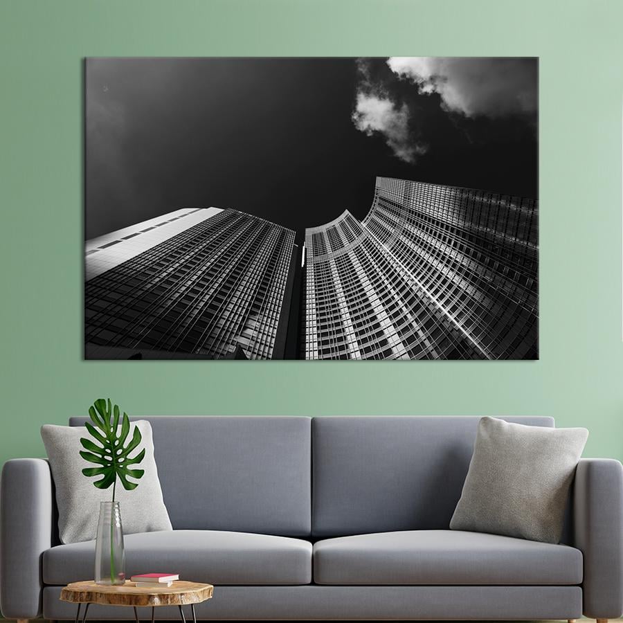ᐉ Картина міста Геометрія хмарочосів 80x54 см A837 1 • Краща ціна в Києві Україні • Купити в