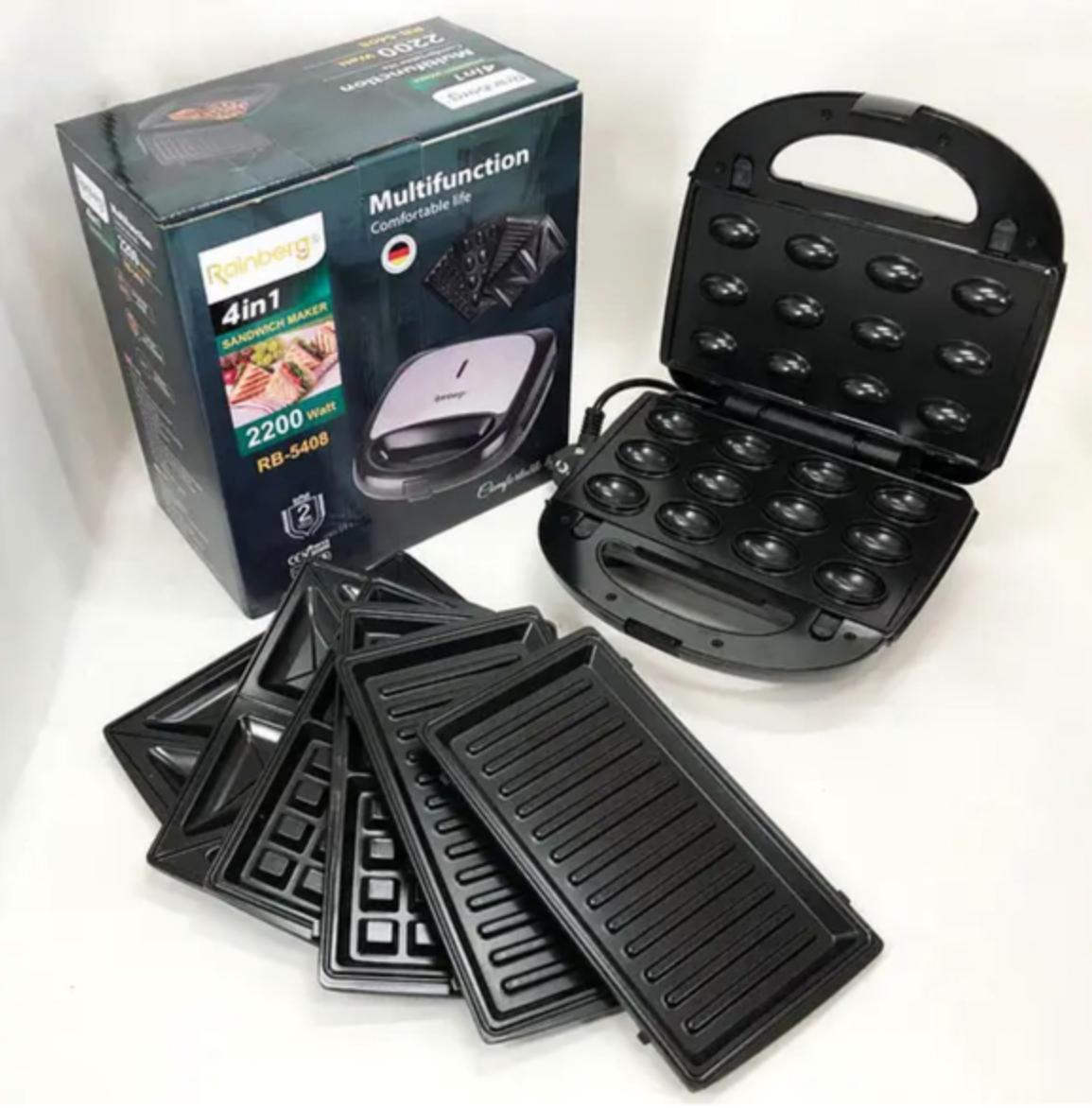 ᐉ Электрогриль Rainberg RB-5408 2200W (22642771) • Купить в Киеве, Украине • Лучшая цена в Эпицентр