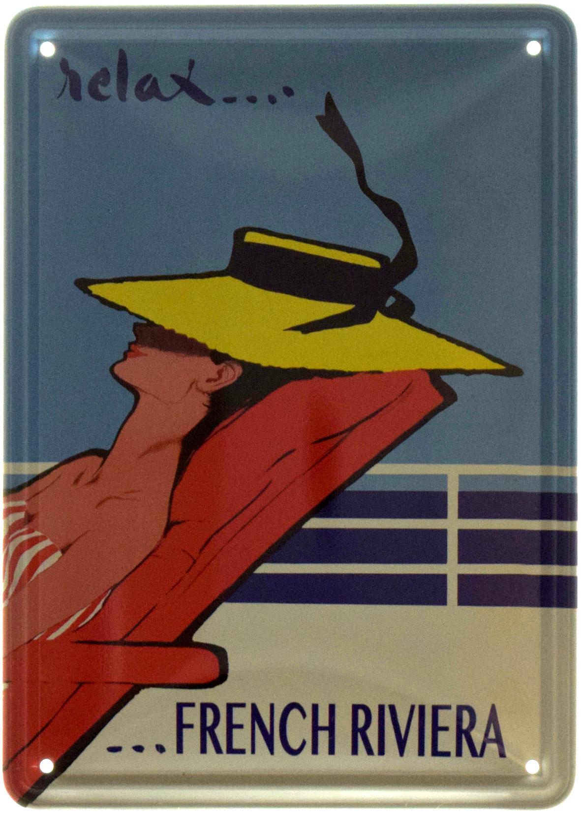 ᐉ Табличка металлическая Расслабьтесь Французская Ривьера/Relax French ...