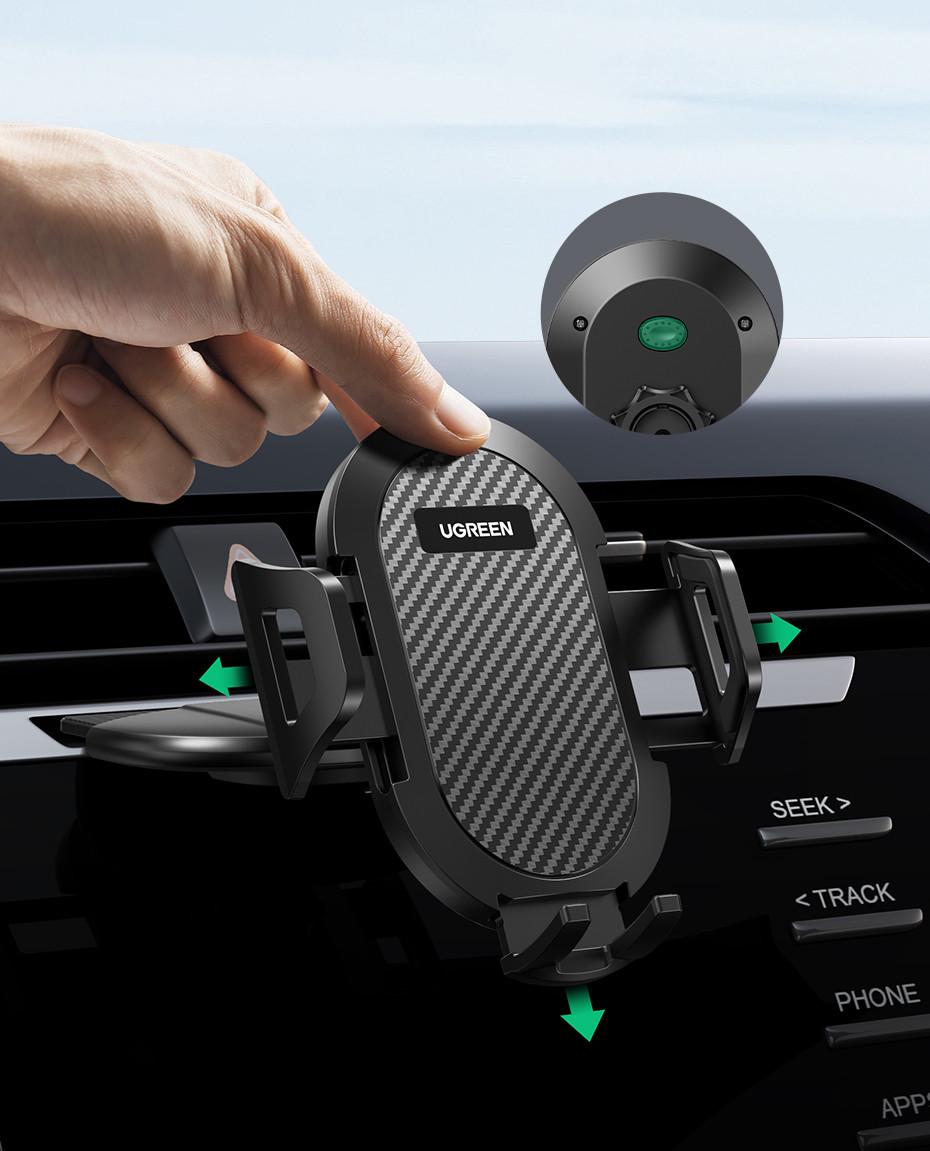 ᐉ Автомобильный держатель Ugreen Gravity для телефона в CD слот Черный ...