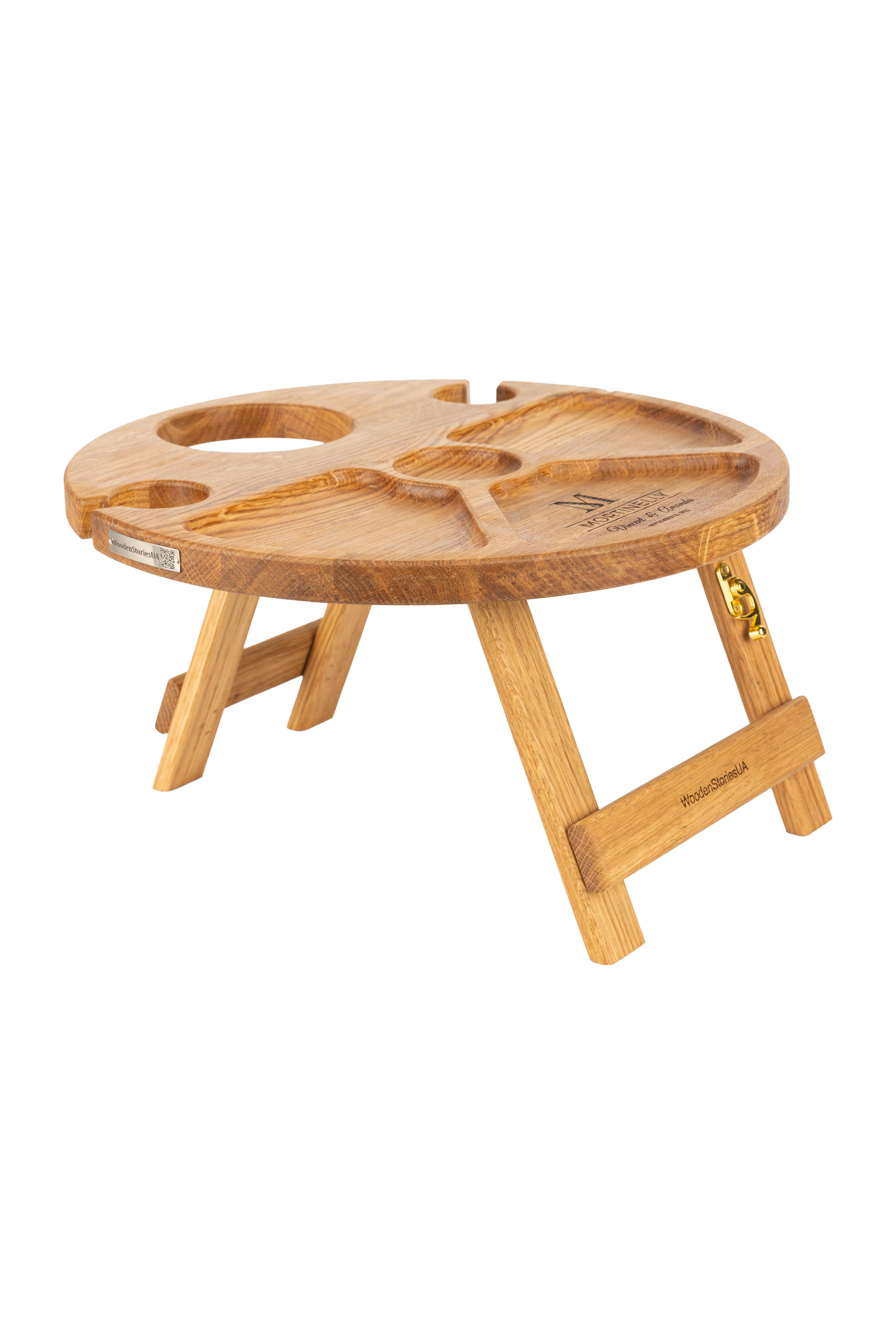 ᐉ Столик складной винный из дерева 35 см (10115685)