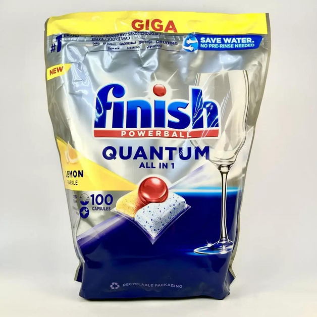 ᐉ Таблетки для посудомийної машини Calgonit Finish Quantum 100 шт ...