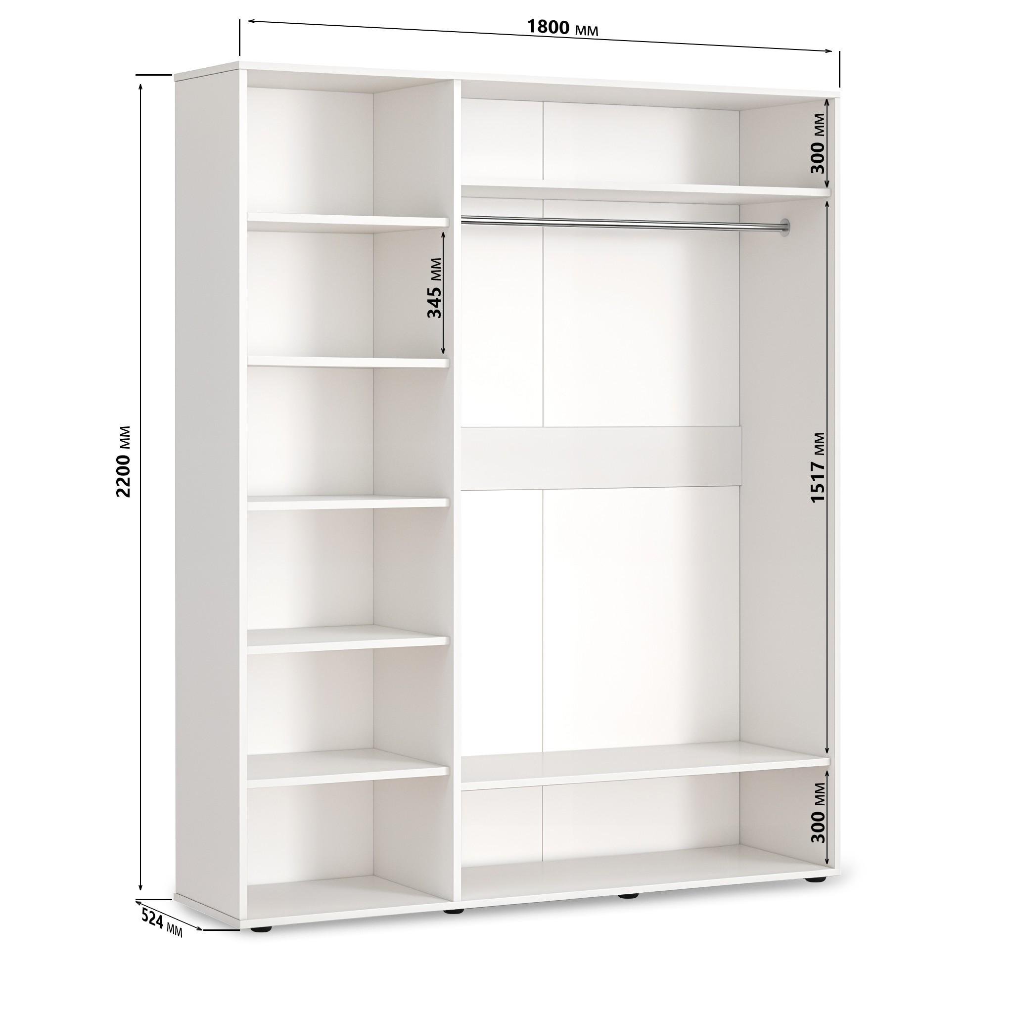 ᐉ Шафа зі штангою та полицями St 0027 1800х520х2200 мм Зелений Димчастий • Краща ціна в Києві