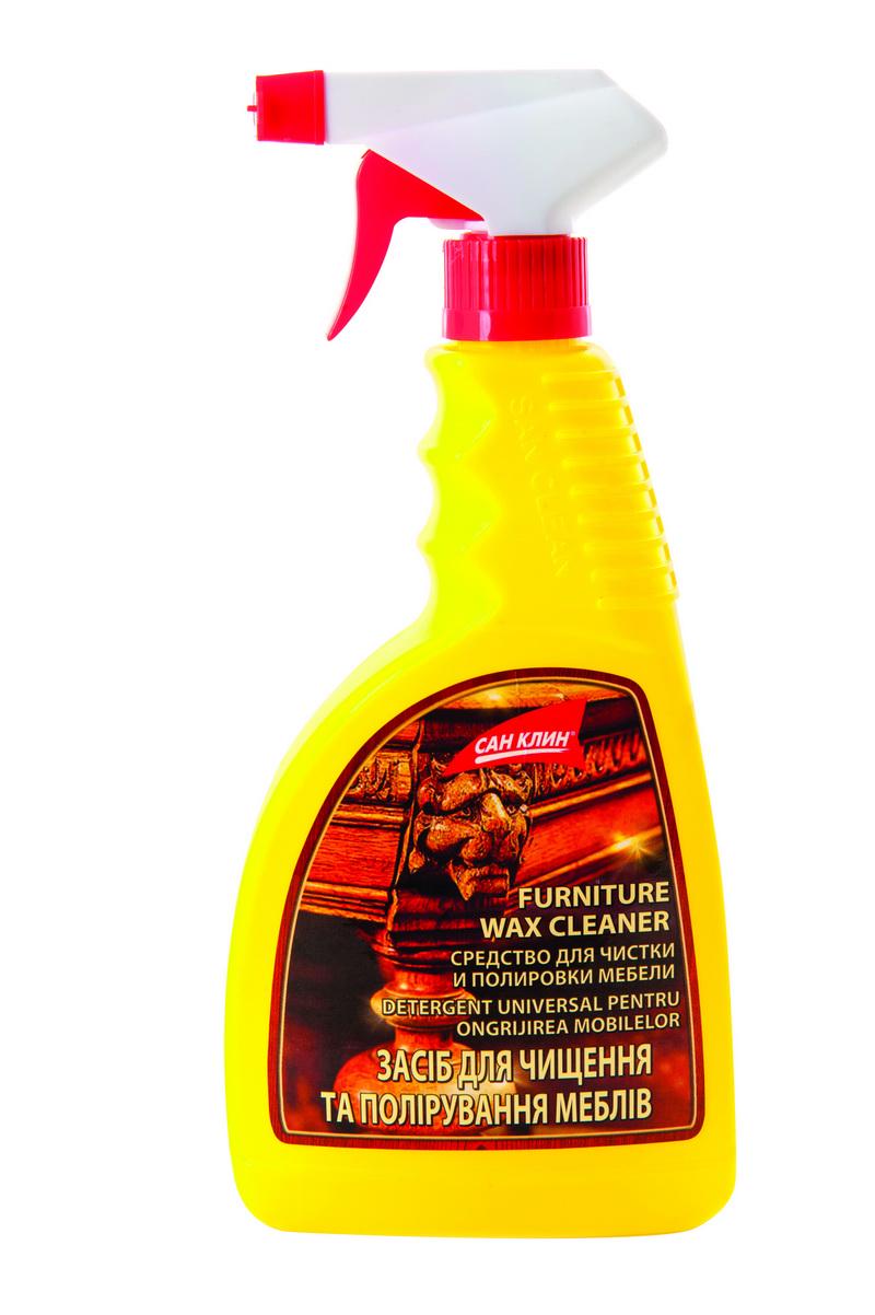 ᐉ Средство по уходу за мебелью San Clean Furniture wax cleаner спрей ...