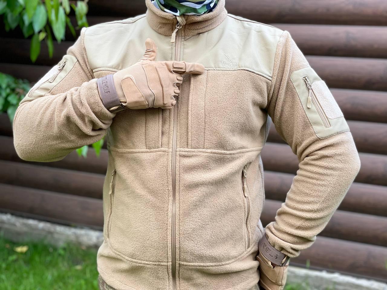 ᐉ Кофта флисовая Soft-Shell VOGEL с защитой плечей XL Койот (11186 ...