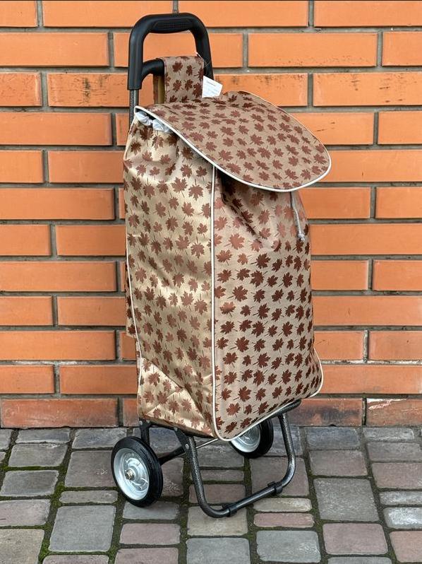 ᐉ Хозяйственная сумка-тачка Кравчучка на колесах до 50 кг Бежевый ...