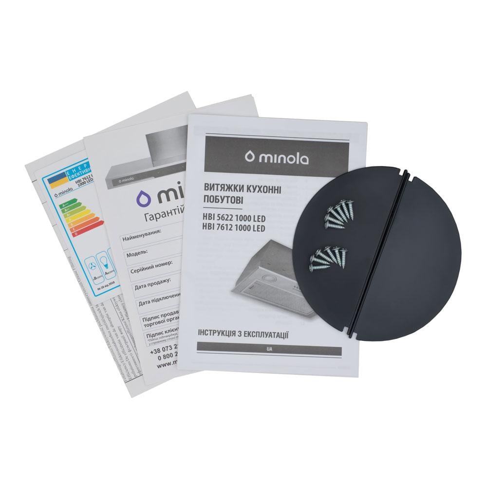 ᐉ Вытяжка полновстраиваемая Minola HBI 7612 I 1000 LED • Купить в Киеве ...