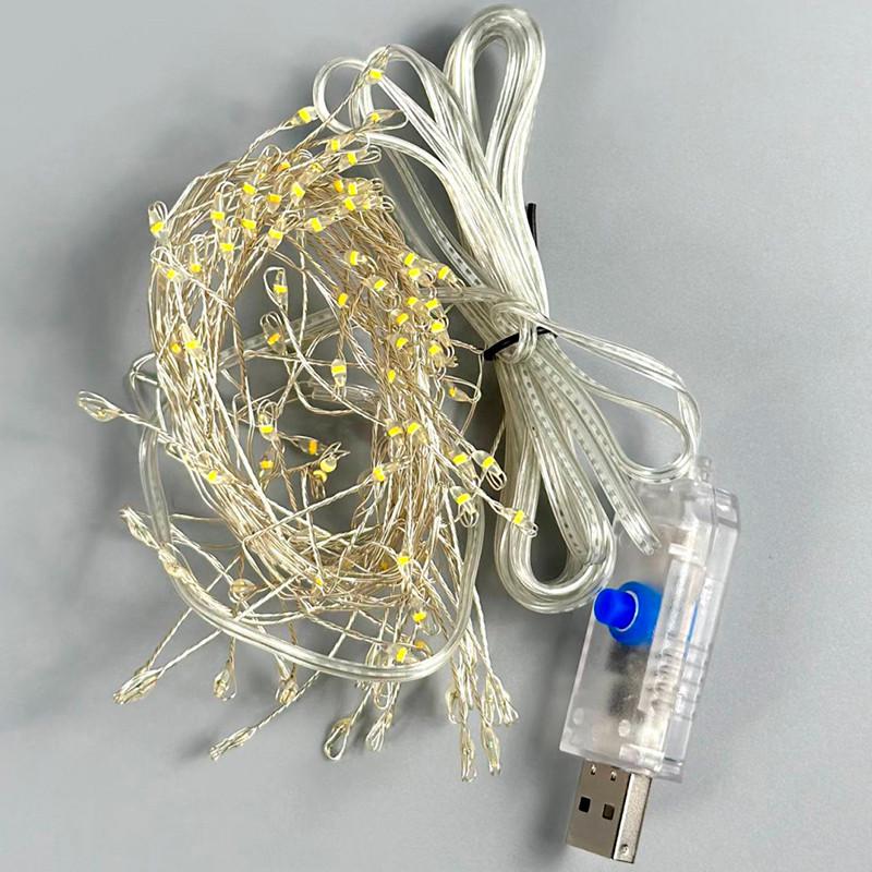 ᐉ Гирлянда светодиодная Lesko 702623591322 USB с пультом 3 м 100LED ...