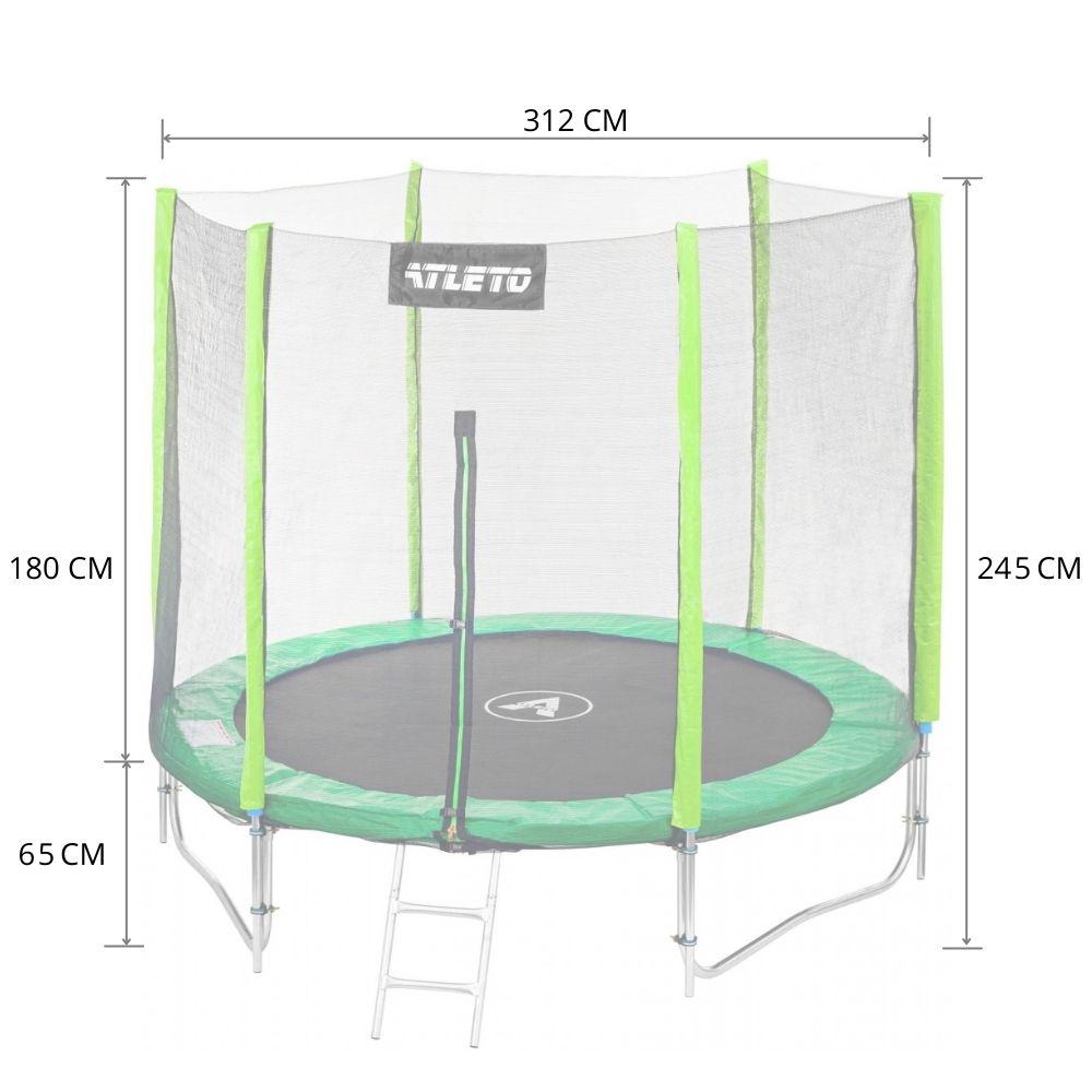 ᐉ Батут Atleto с двойными ногами 312 см Зеленый • Купить в Киеве, Украине • Лучшая цена в Эпицентр