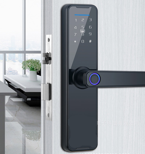 ᐉ Дверна ручка Smart Bluetooth з кодовим замком зі сканером відбитка ...