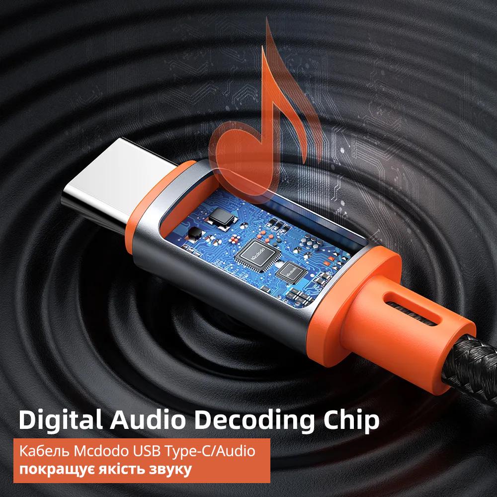 ᐉ Кабель-переходник для улучшения звука Mcdodo DAC USB Type-C mini-jack ...