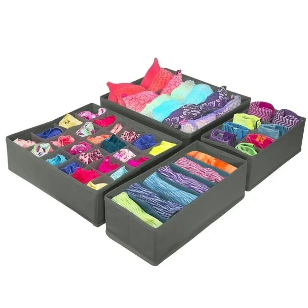 ᐉ Набір коробок органайзерів для зберігання білизни Home 4 предмета 323210 • Краща ціна в