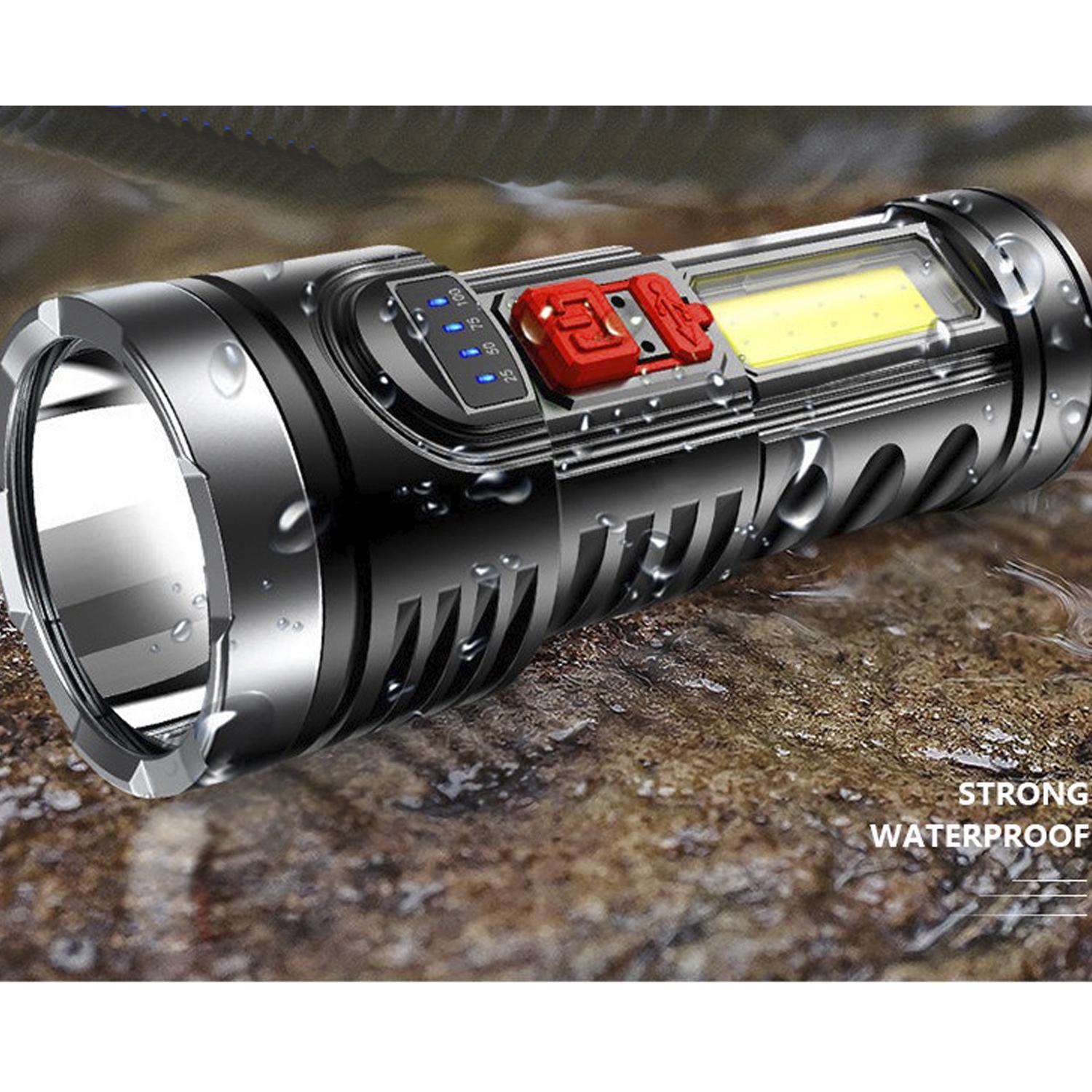 ᐉ Фонарь ручной XBalog 5v LED аккумуляторный USB боковой свет COB 4 ...