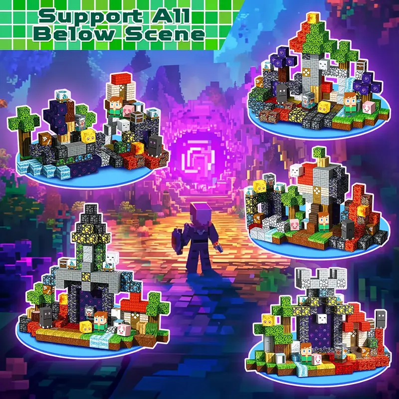 ᐉ Конструктор детский магнитный Minecraft Крепость 300 шт. (2814219136 ...