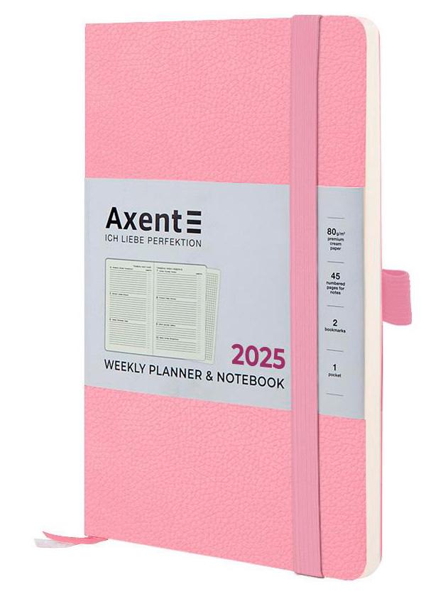 ᐉ Еженедельник Axent Partner Soft Skin 2025 датированный 125x195 мм Пудровый (8509-25-24-A ...