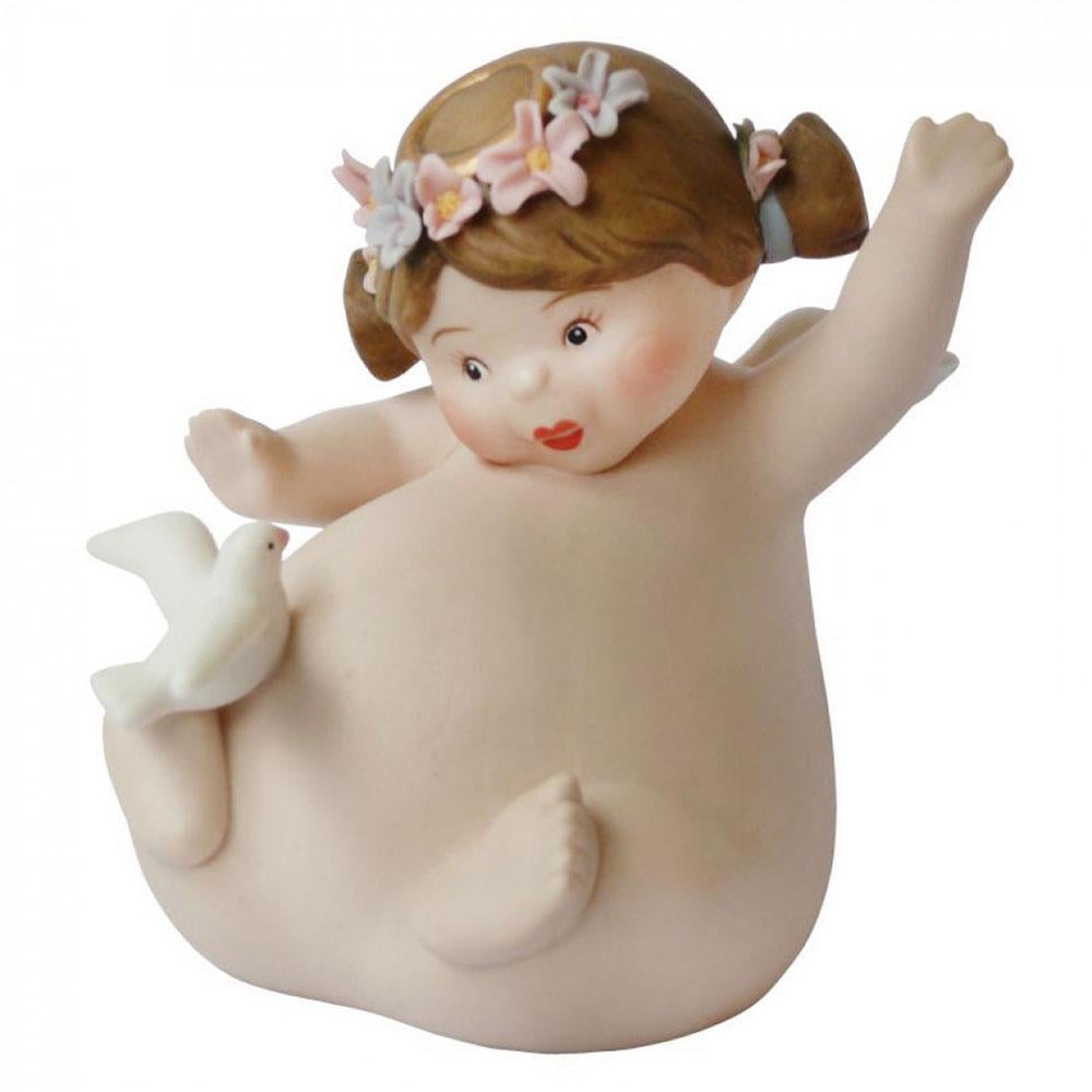 ᐉ Статуетка порцелянова Ангелик з голубом 11 5 см 350 3035 • Краща ціна в Києві Україні