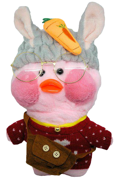 ᐉ Каченя в одязі і окулярах Lalafanfan Duck Lalafan з сумочкою велика ...