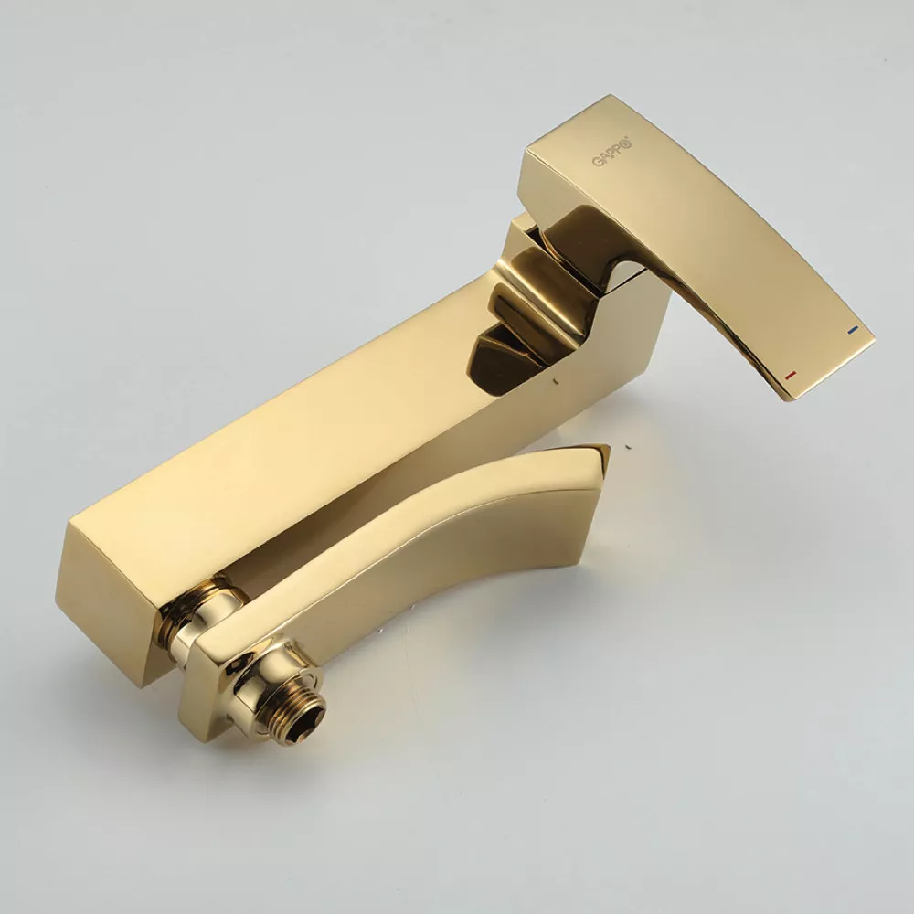 ᐉ Змішувач для ванни Gappo G3207-3 Золотий • Краща ціна в Києві, Україні • Купити в Епіцентр