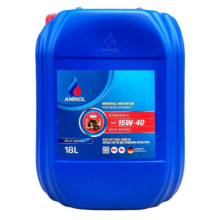ᐉ Моторное масло AMINOL Advance AC5 15W40 18 л • Купить в Киеве ...