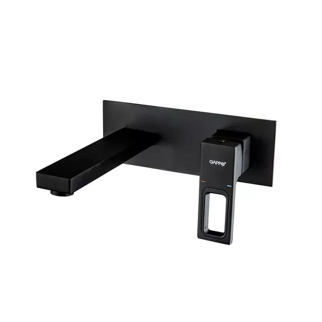 ᐉ Смеситель для умывальника настенный Gappo G1017-16 Черный (G1017-16) • Купить в Киеве, Украине ...