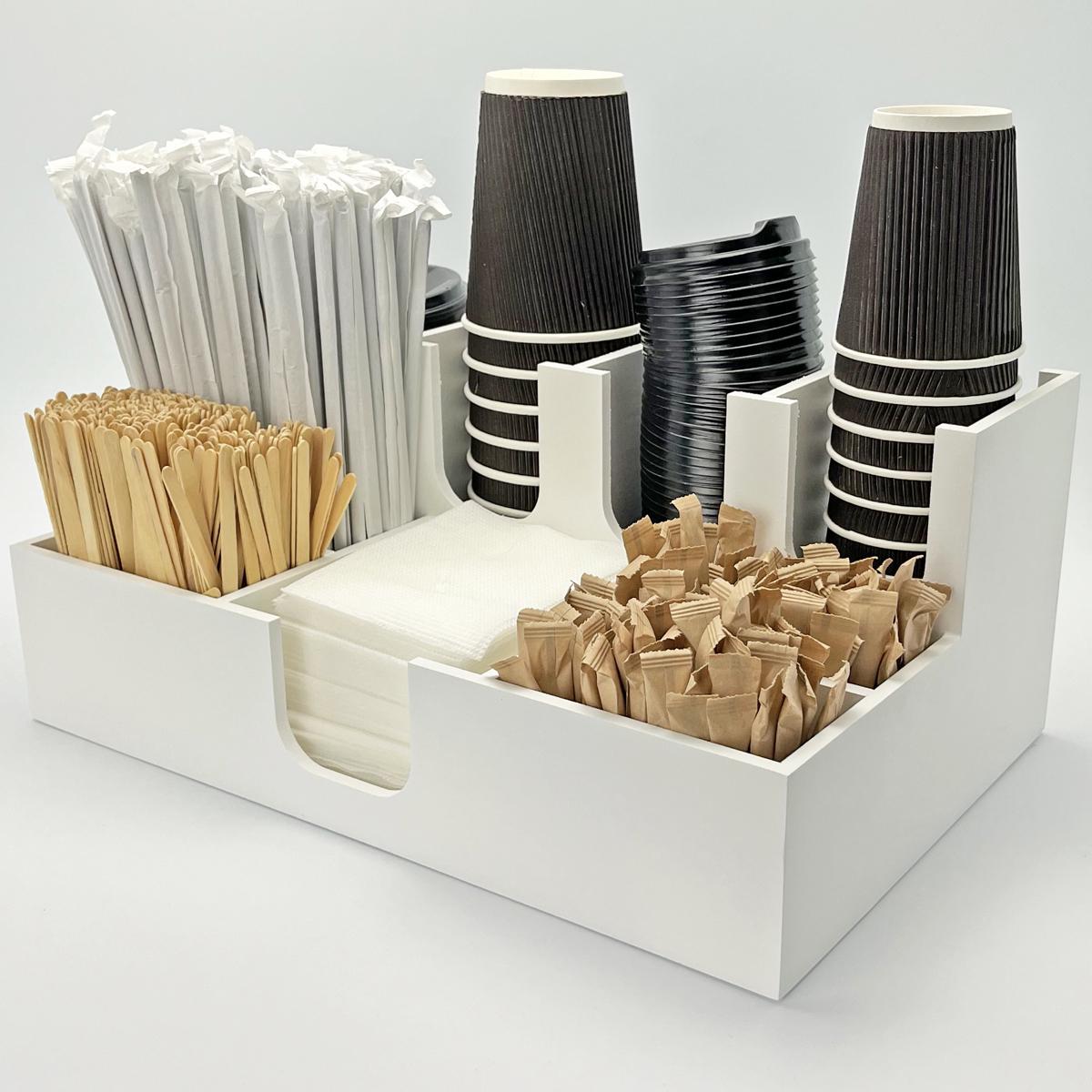 ᐉ Органайзер барний Datastrip на 9 відділень для склянок кришок цукру серветок Білий БО9Б