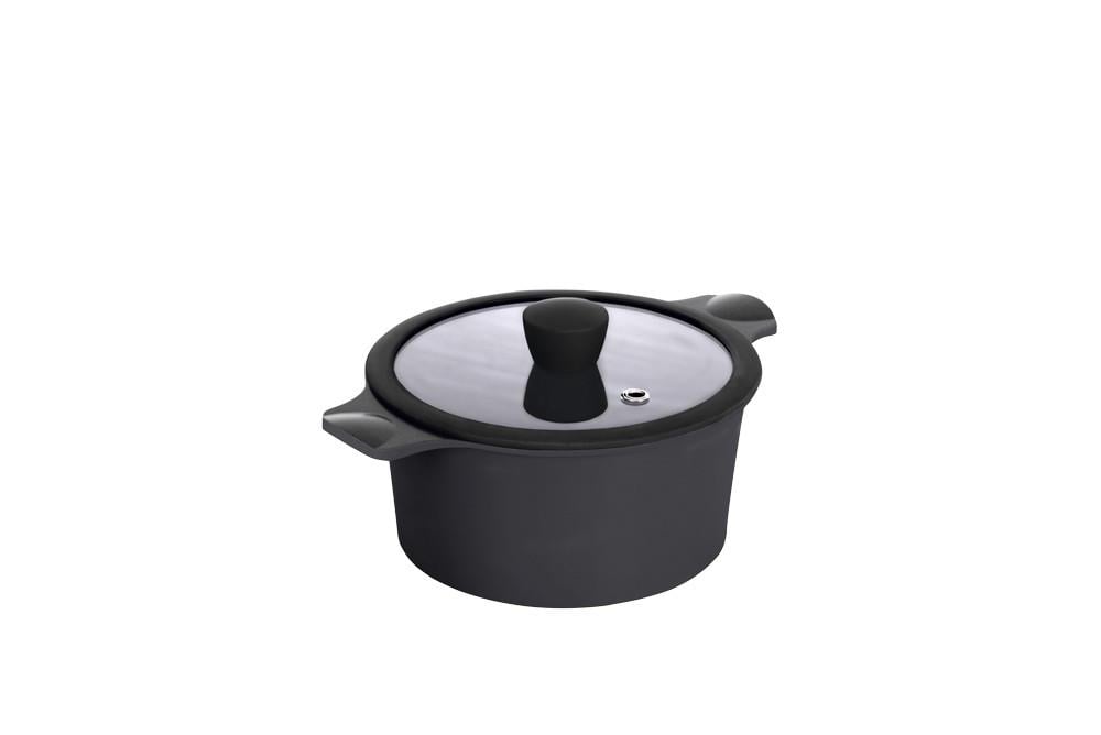 ᐉ Кастрюля Ringel Zitrone с крышкой 3 л 20 см Black (RG-2108-20 BL-R ...