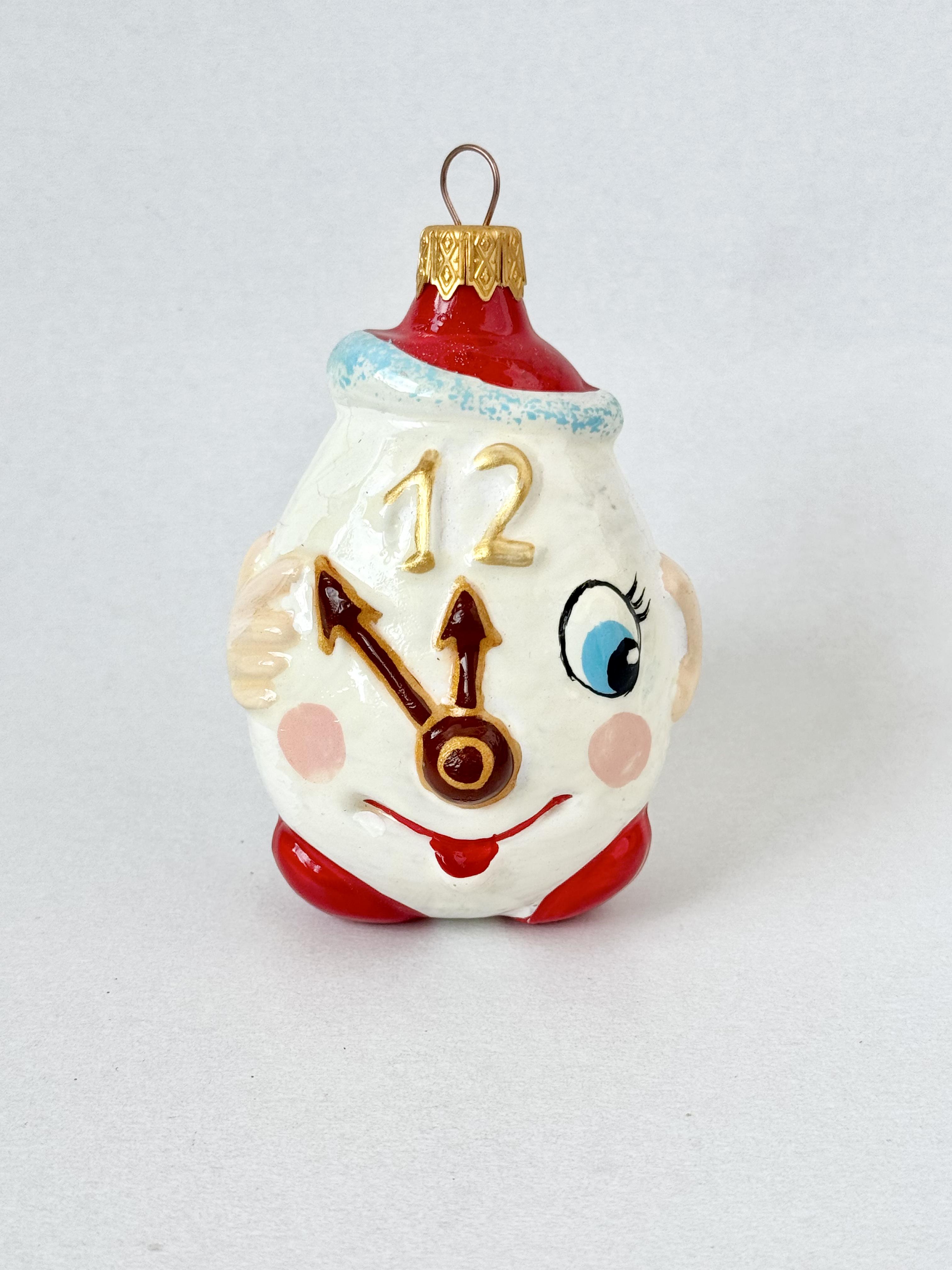 ᐉ Іграшка на ялинку Годинник зі скла F7311 • Краща ціна в Києві