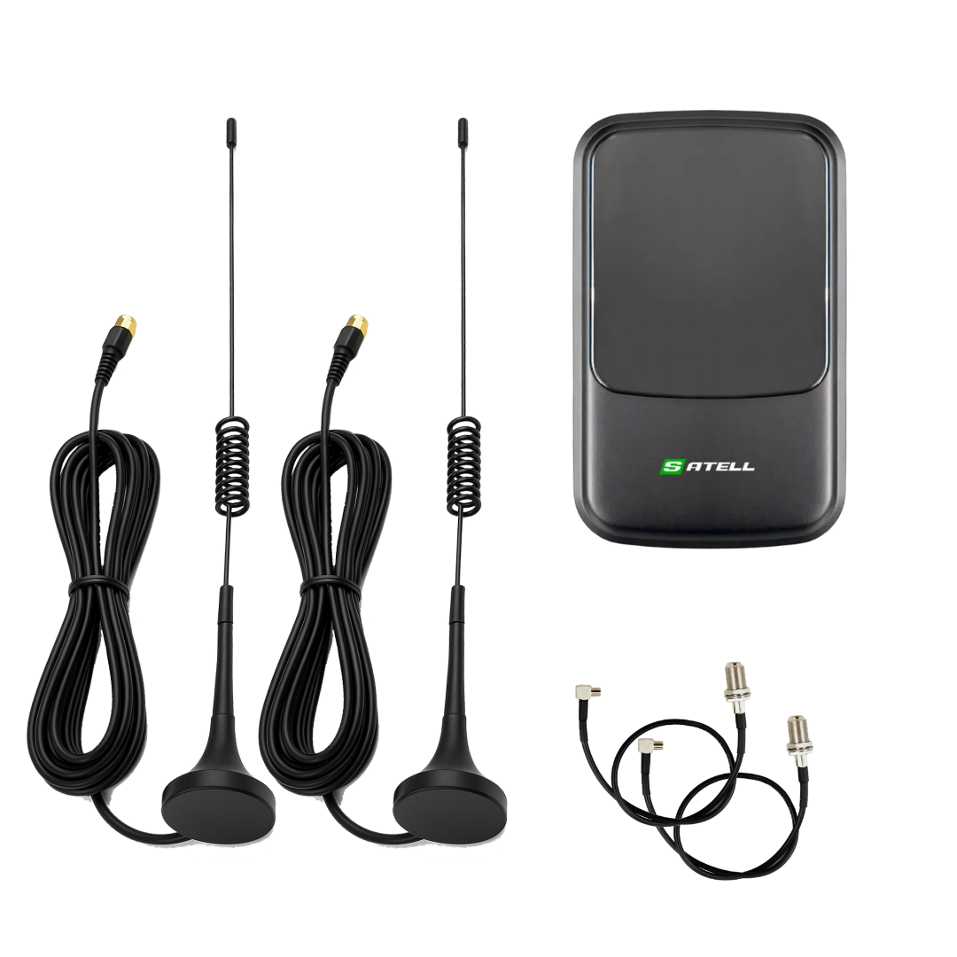 ᐉ Автокомплект 4G Satell F3000 Black WiFi-роутер и 2 антенны по 7 Дб ...
