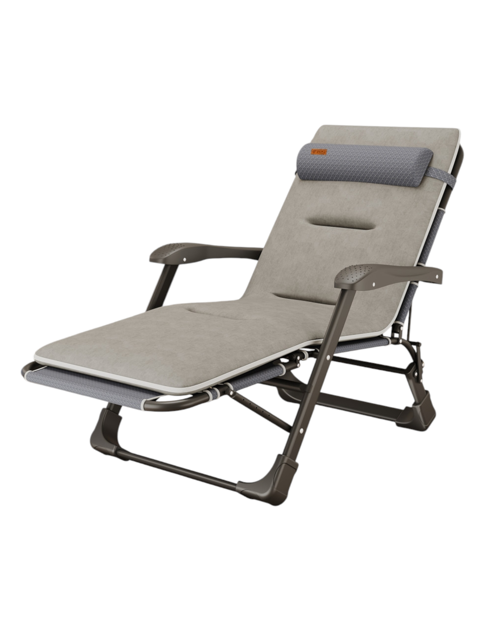 ᐉ Шезлонг розкладний WCG FCB-S03PС садовий з подушкою та матрацом Чорно-сірий (FCB-S03PС1 ...