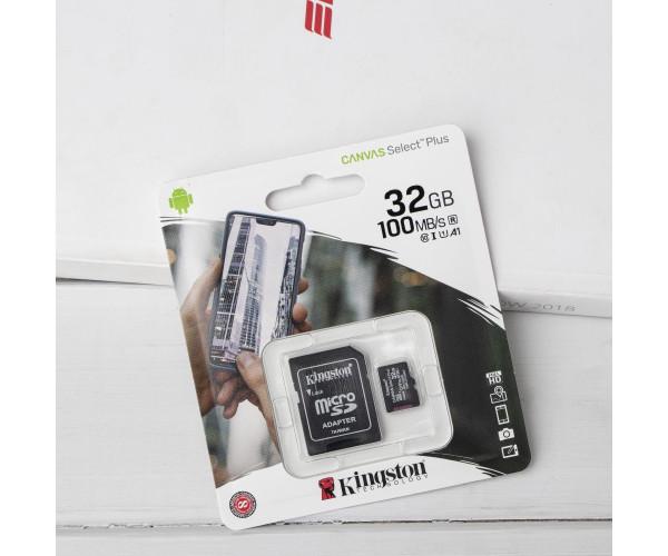 ᐉ Карта памяти Kingston MicroSDHC UHS-1 10 Class и адаптер 32 Gb Black ...