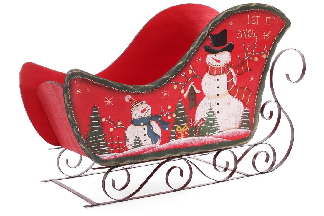 ᐉ Новогодняя фигура BonaDi Сани (808-010) • Купить в Киеве, Украине • Лучшая цена в Эпицентр