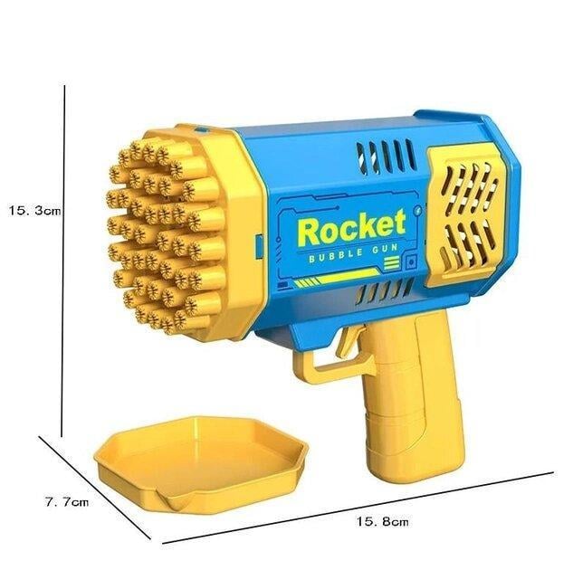 ᐉ Пістолет автоматичний на мильних бульбашках Bubble Gun Rocket 40 отв ...