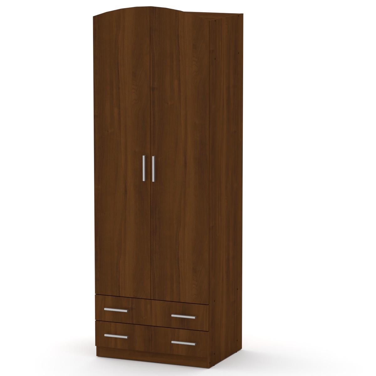 ᐉ Шафа для спальні 4 прямої з дверима і ящиками Горіх • Краща ціна в Києві Україні • Купити в