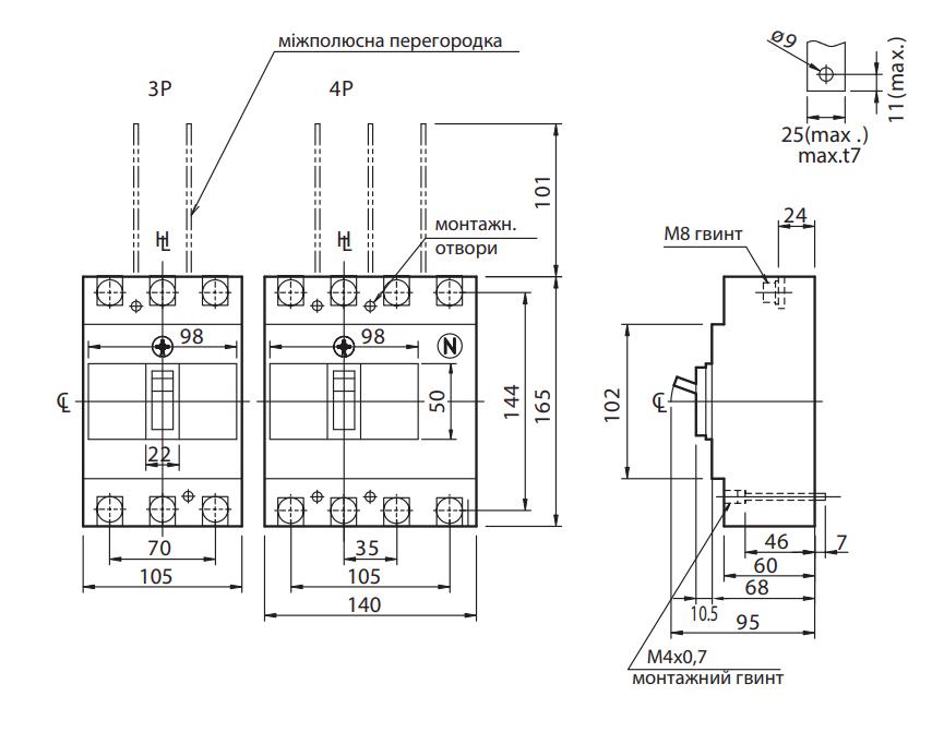 ᐉ Автоматический выключатель ETI EB2S 250/3LF 3Р 250А 16кА (4671813 ...