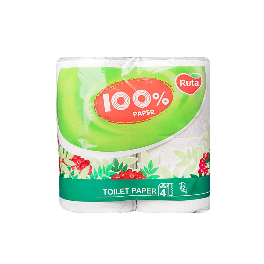 ᐉ Туалетная бумага 100% Paper 120 листов 4 шт. Белый • Купить в Киеве ...