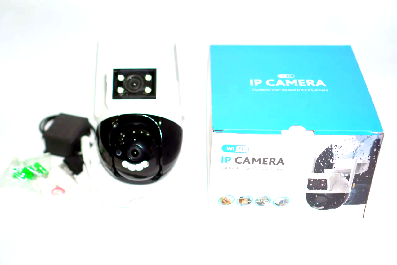 ᐉ Камера видеонаблюдения уличная IP WIFI 4MPx+4MPx IP66 UKC P6 2 ...