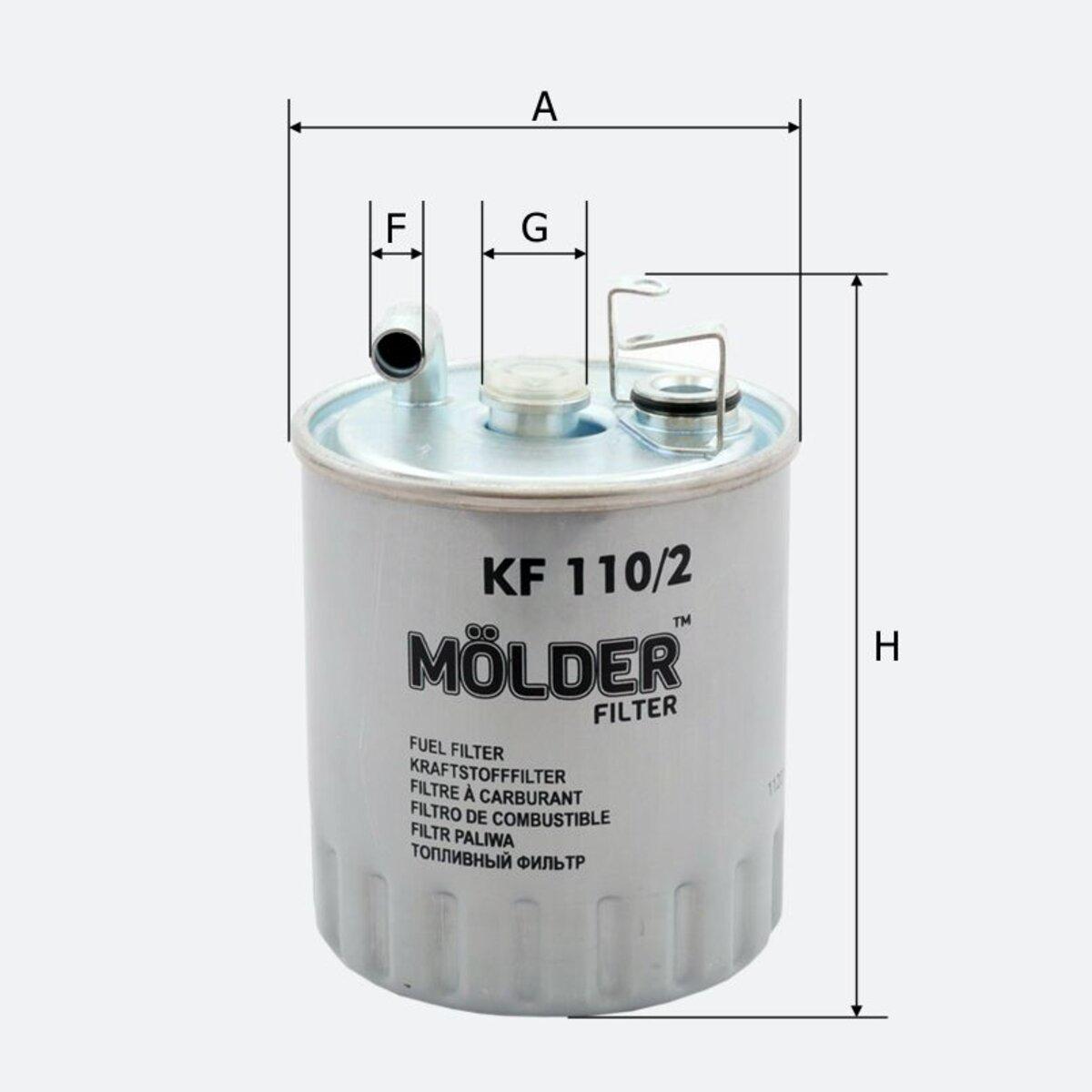 ᐉ Фільтр паливний Molder Filter KF 110/2 (527) • Краща ціна в Києві ...