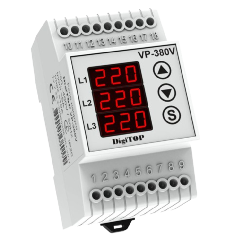ᐉ Реле напруги DigiTOP VP-380V (99-00018591) • Краща ціна в Києві, Україні • Купити в Епіцентр
